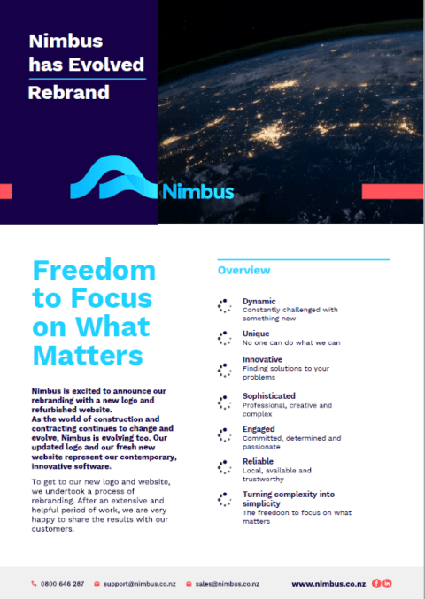 Nimbus Rebranding - Nimbus Software Ltd