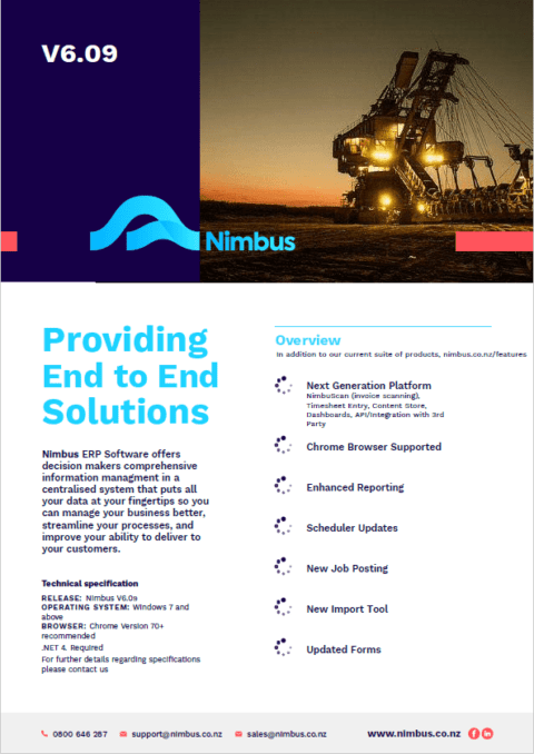Nimbus ERP System - V6.09 - Nimbus Software Ltd